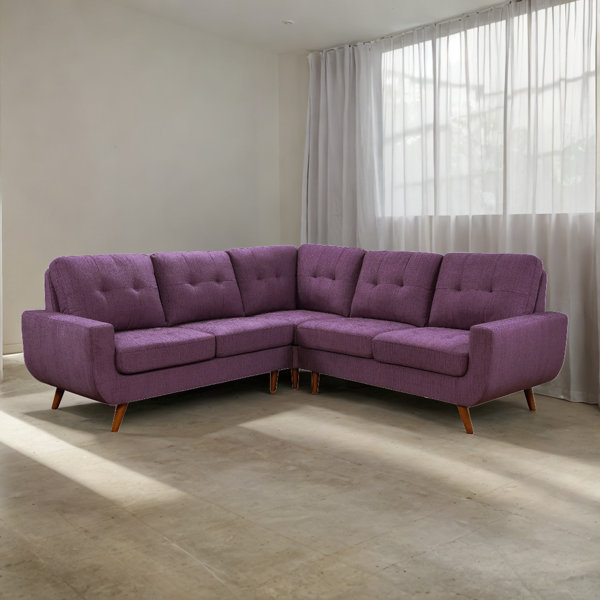 Corrigan Studio® Maximilian Convertible Sectional Sofa Fabric Couch With 2X Arms Loveseat ...